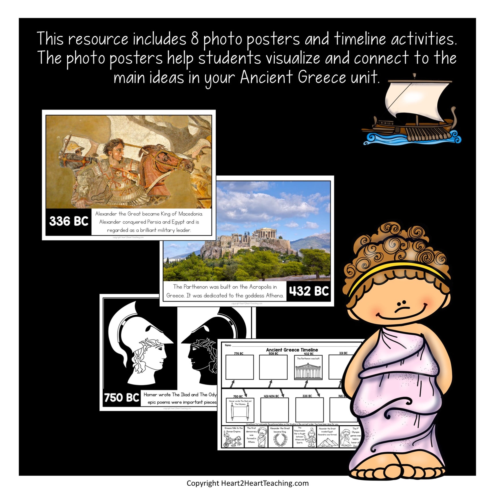 Ancient Greece Timeline and Bulletin Board Kit – Heart 2 Heart Teaching
