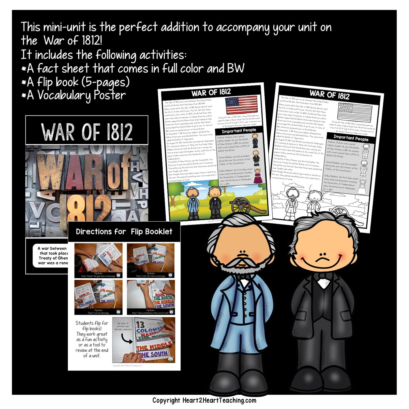 War of 1812 Activities: A Mini-Unit & Flip Book – Heart 2 Heart Teaching