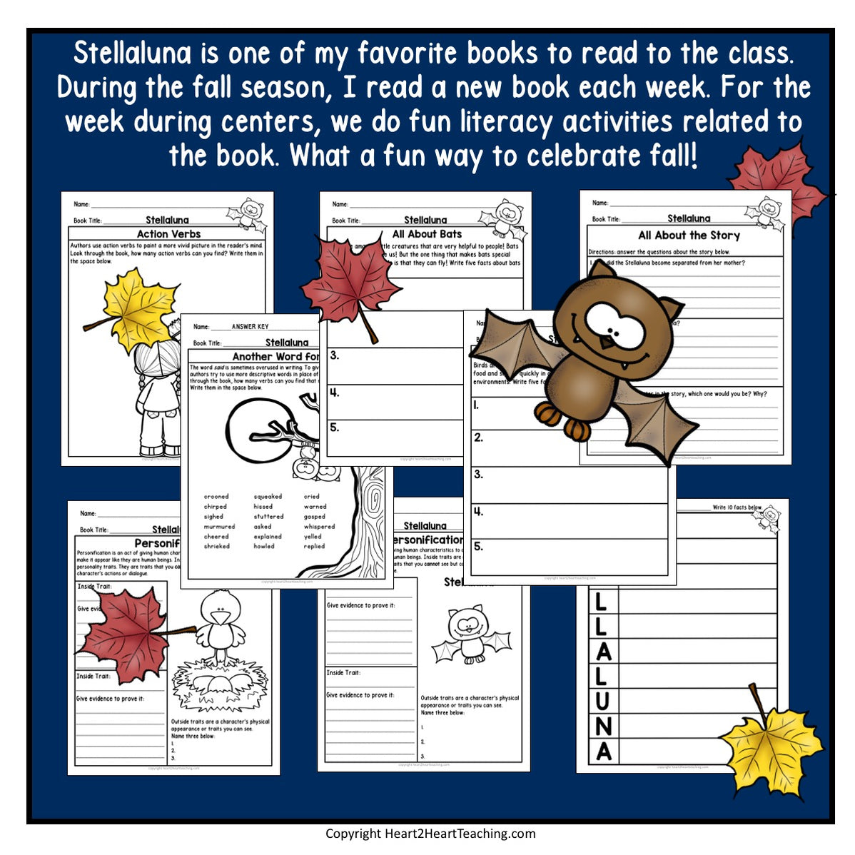 Stellaluna Activities and Literacy Pack – Heart 2 Heart Teaching