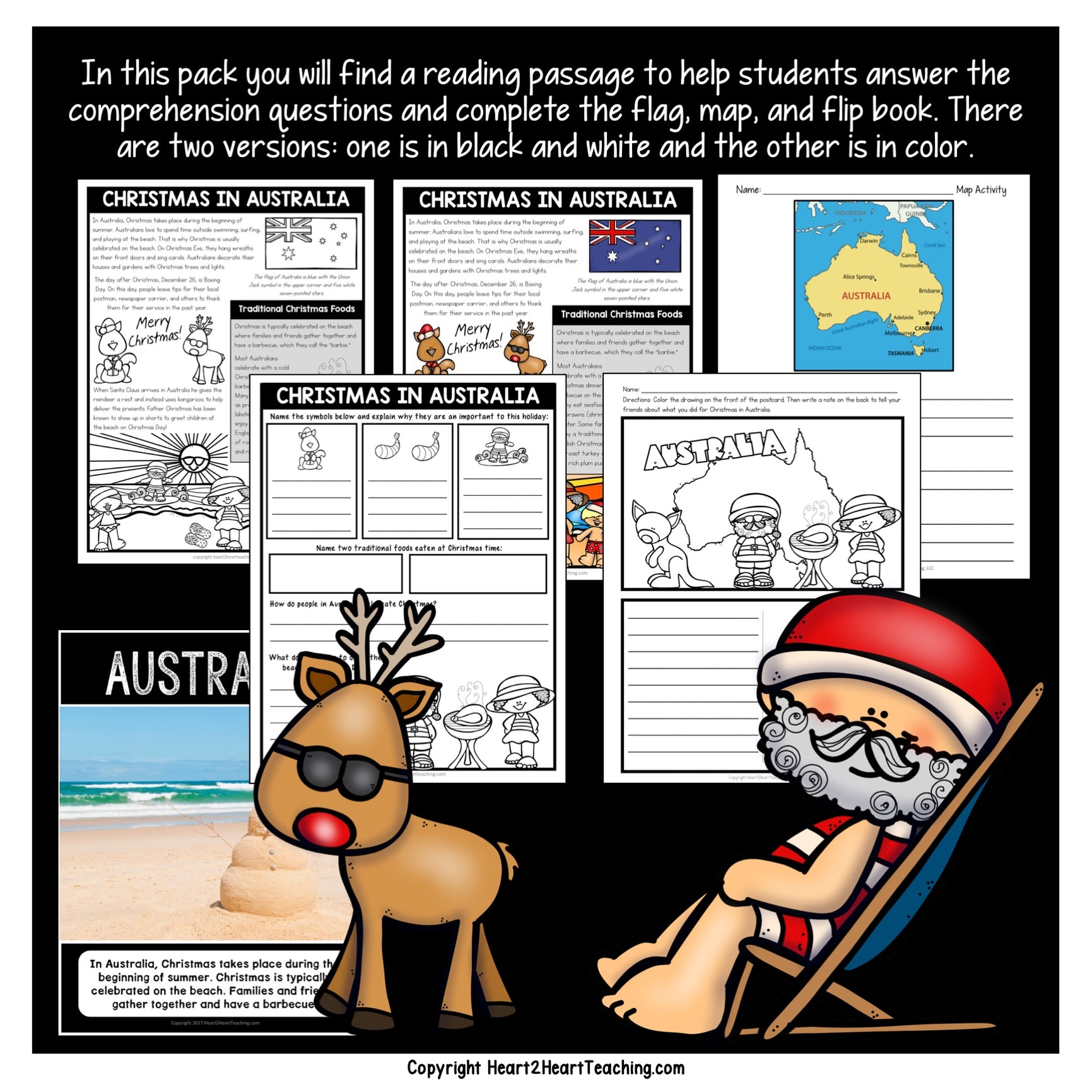 Christmas in Australia Activity Pack – Heart 2 Heart Teaching