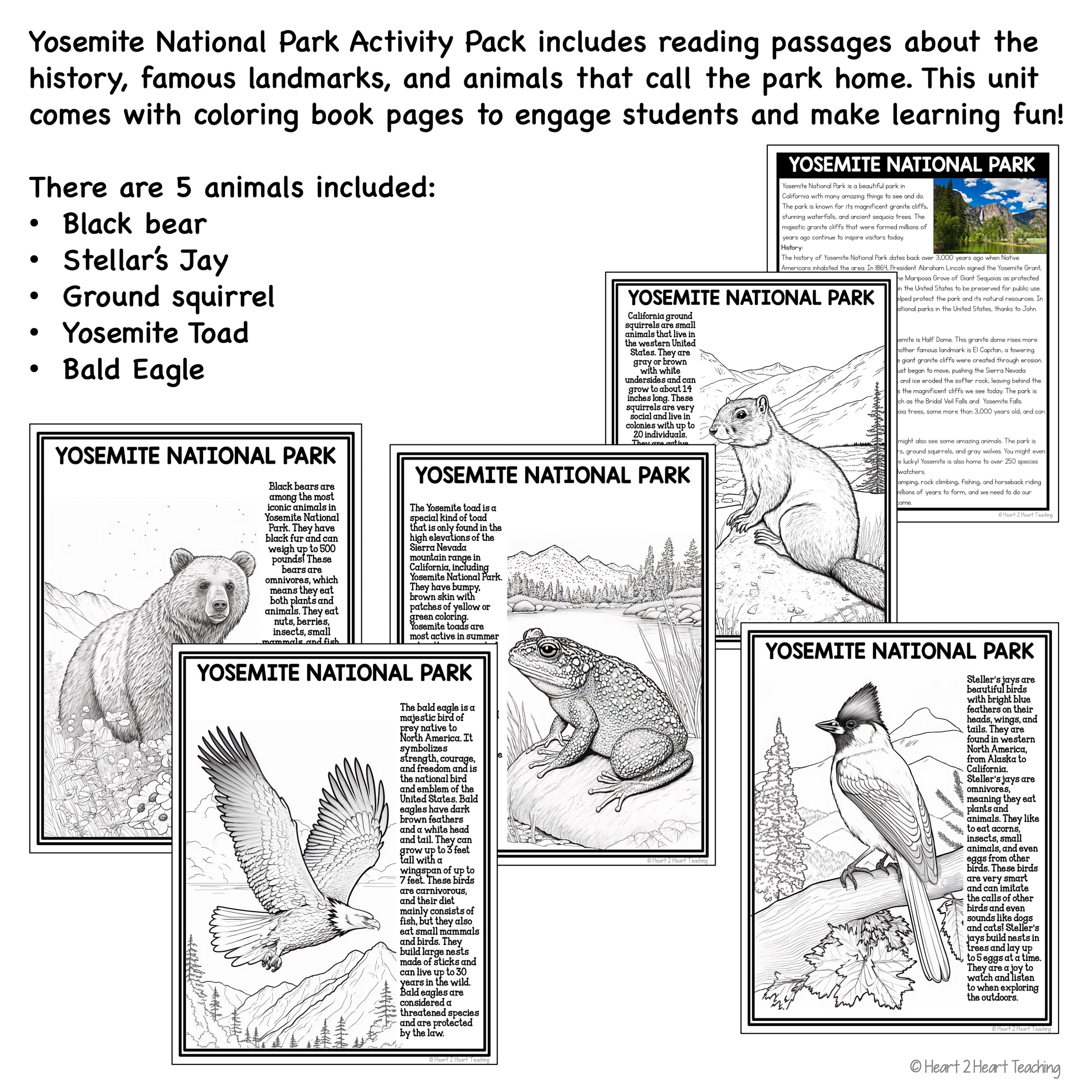 Yosemite National Park Coloring Pages – Heart 2 Heart Teaching