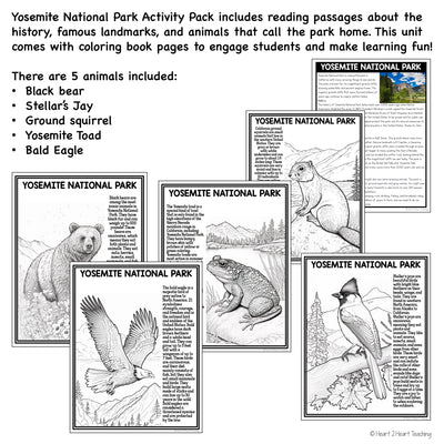 Yosemite National Park Coloring Pages – Heart 2 Heart Teaching