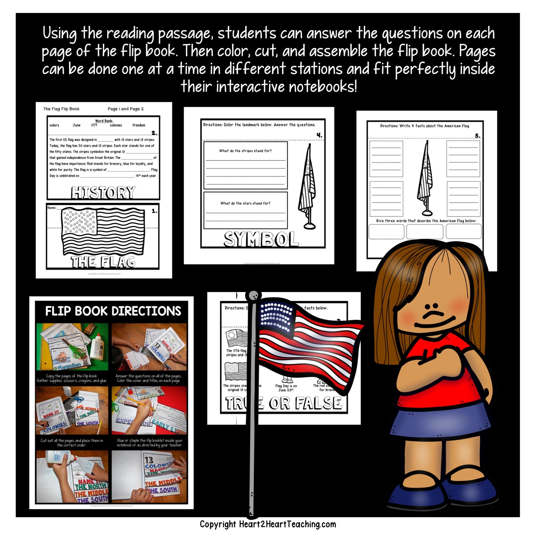 Let's Learn About the American Flag Mini-Unit – Heart 2 Heart Teaching