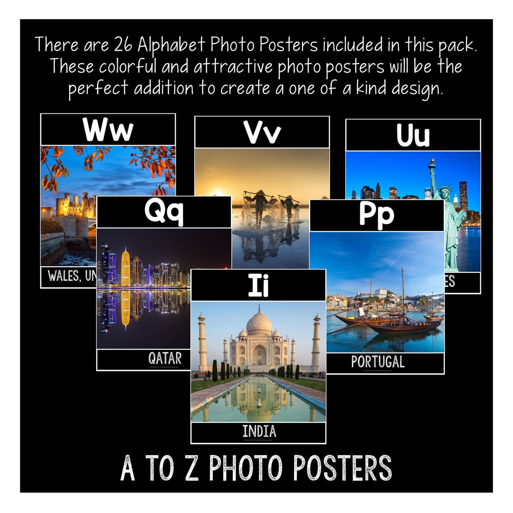 Alphabet Posters: Around the World (A to Z) – Heart 2 Heart Teaching