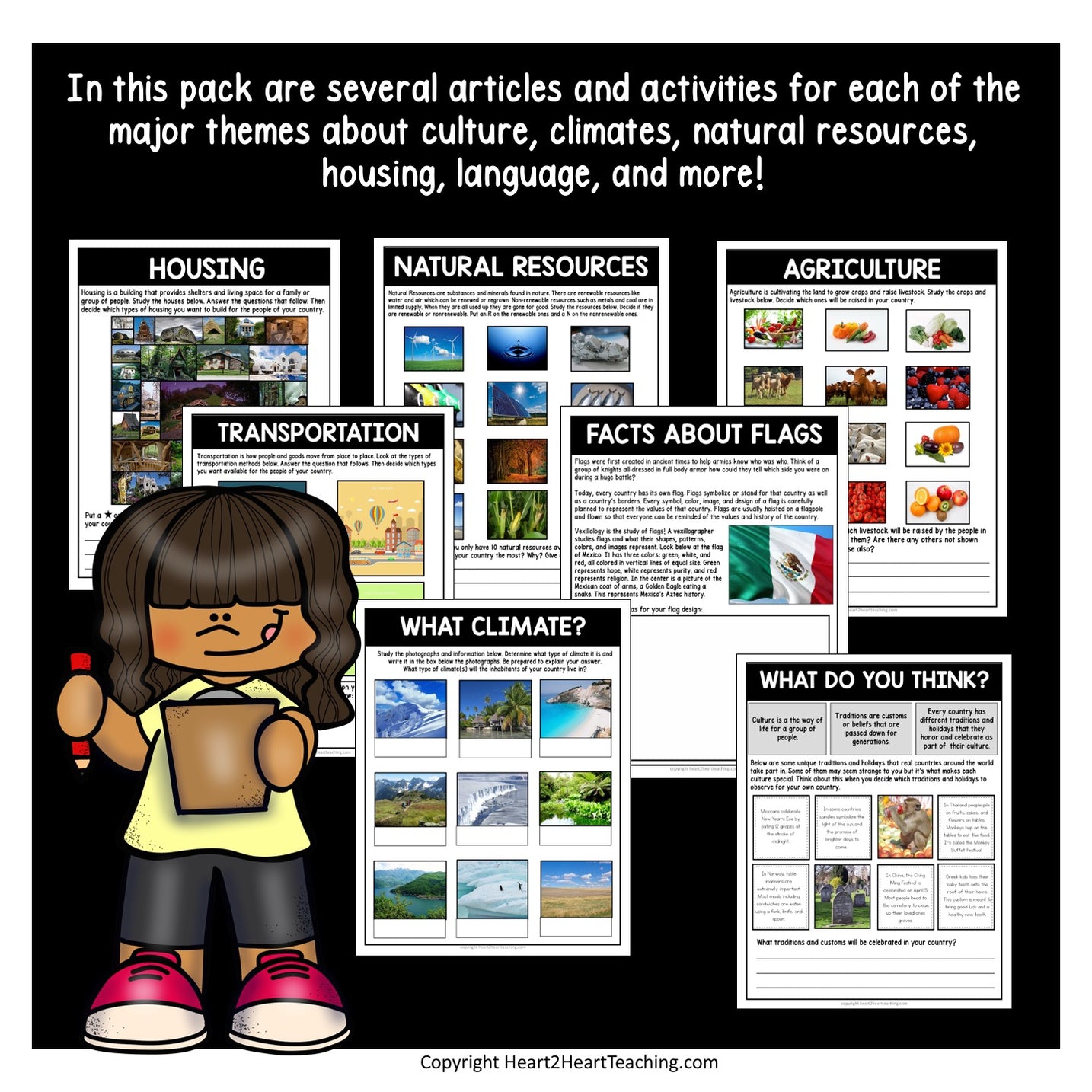 End of the Year Activities: Create A Country Project (Geography & Map ...