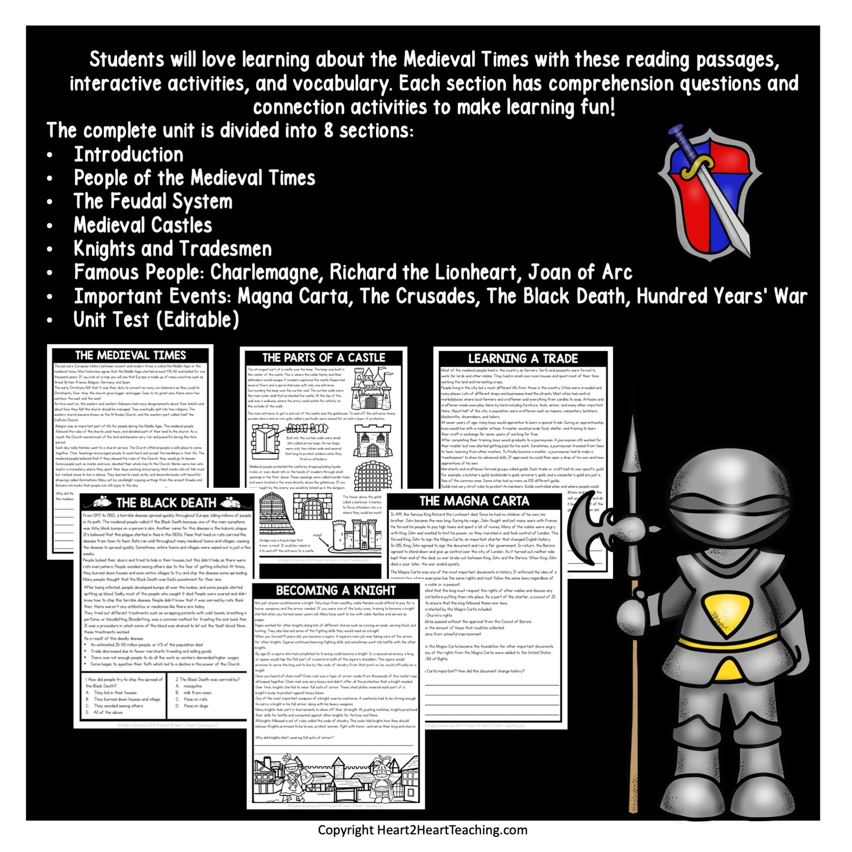 Medieval Times Unit – Heart 2 Heart Teaching