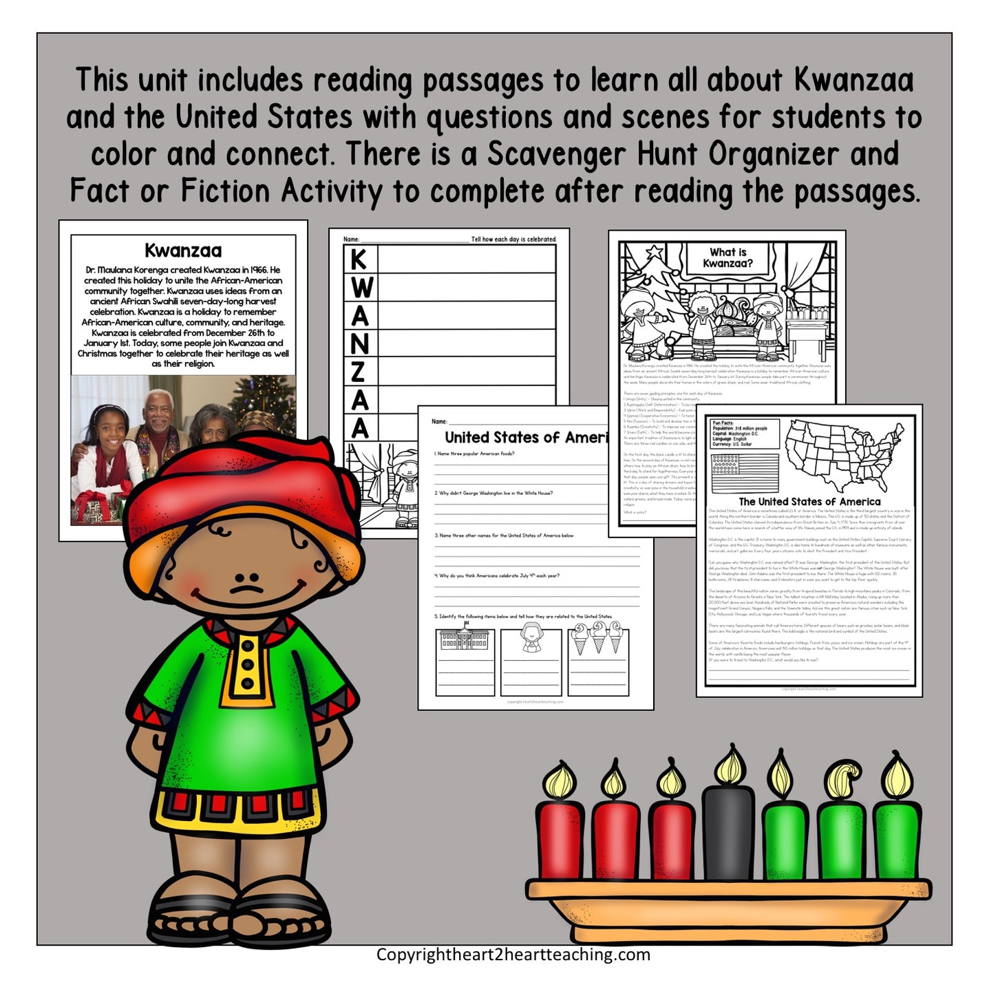 Let's Learn About Kwanzaa Unit – Heart 2 Heart Teaching