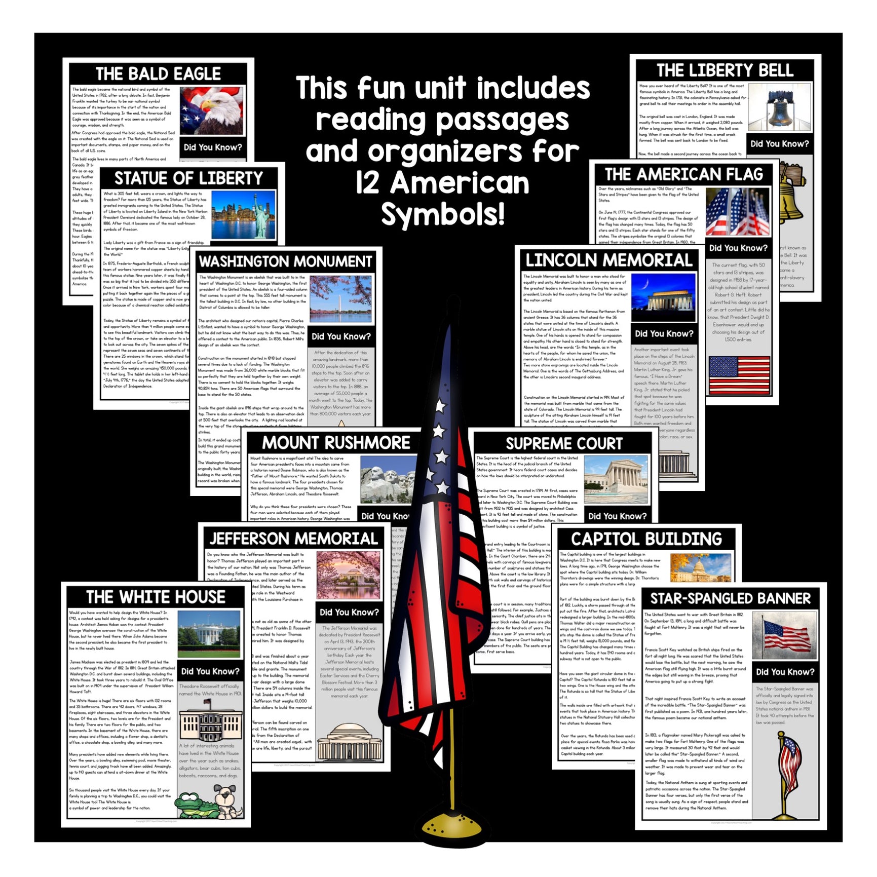 American Symbols Complete Unit – Heart 2 Heart Teaching
