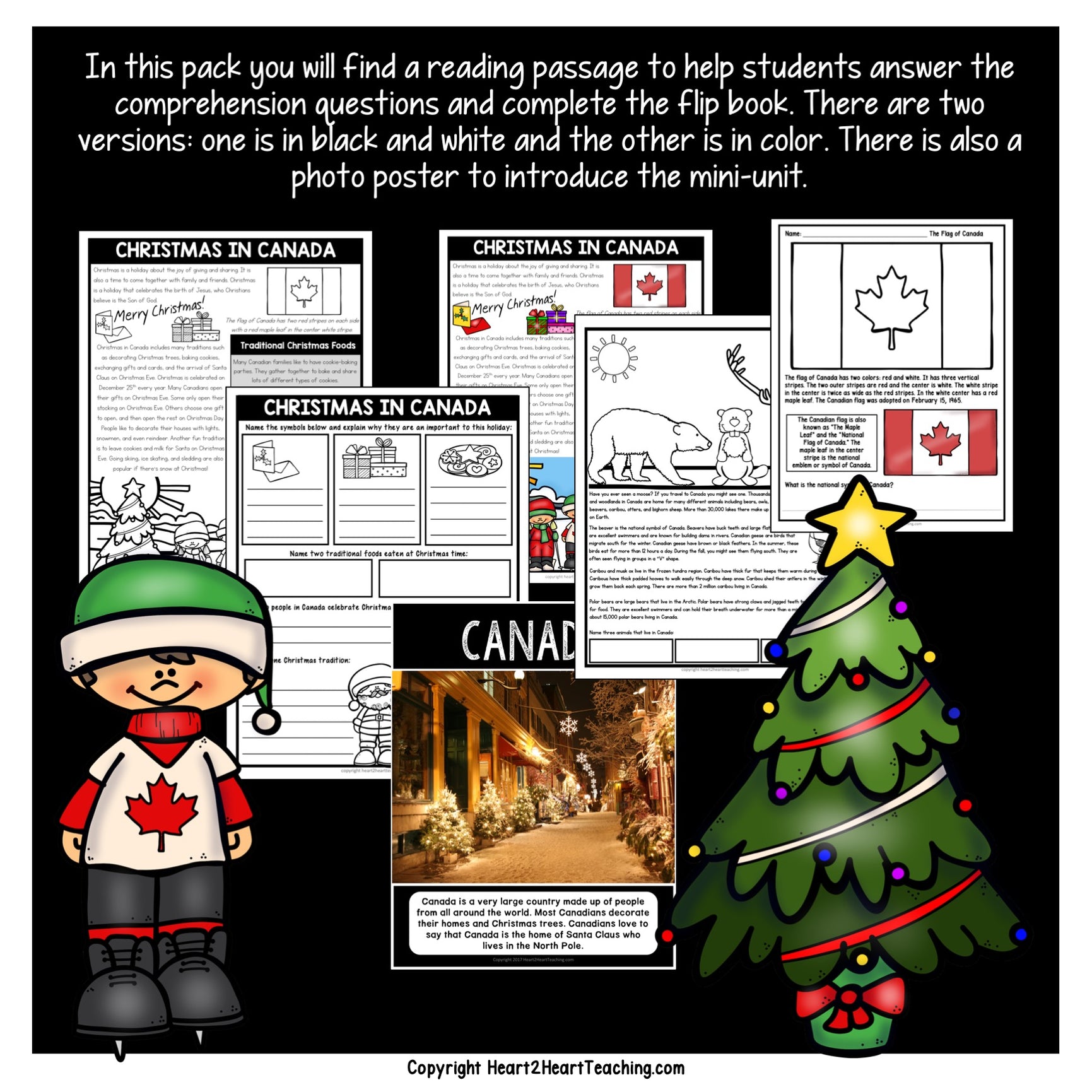 Christmas in Canada Activity Pack – Heart 2 Heart Teaching