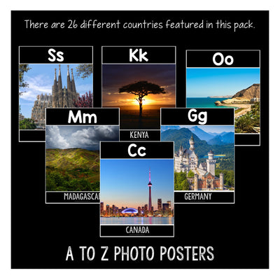 Alphabet Posters: Around the World (A to Z) – Heart 2 Heart Teaching