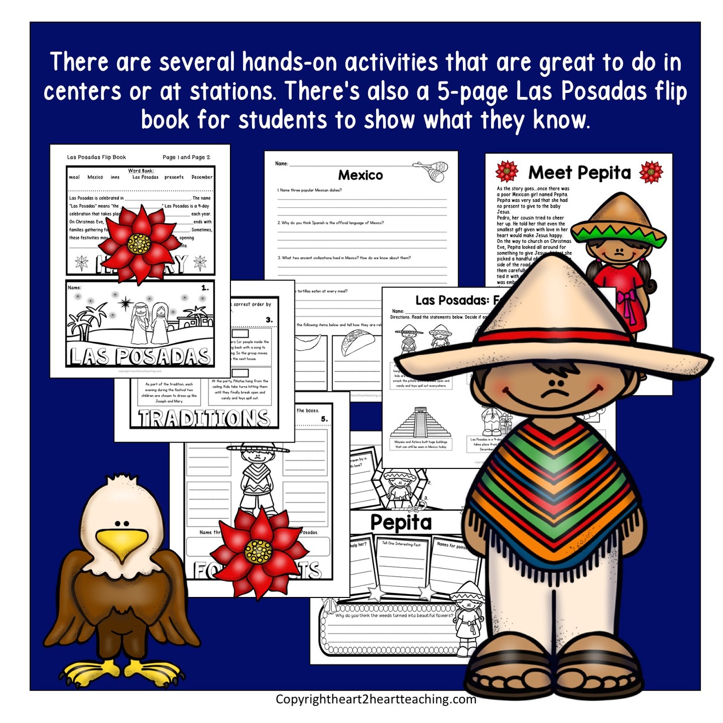 Christmas in Mexico: Las Posadas Activities and Flip Book – Heart 2 ...
