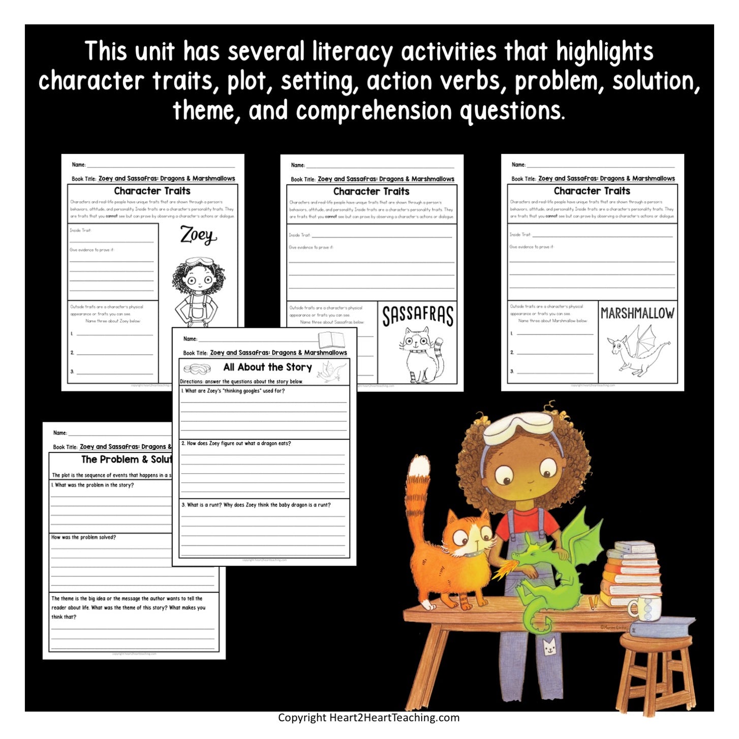 Dragons & Marshmallows: Zoey and Sassafras Book #1 Activity Pack ...