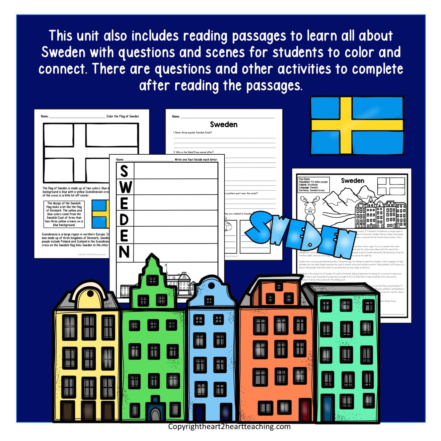 Christmas in Sweden: St. Lucia's Day Activities and Flip Book – Heart 2 ...