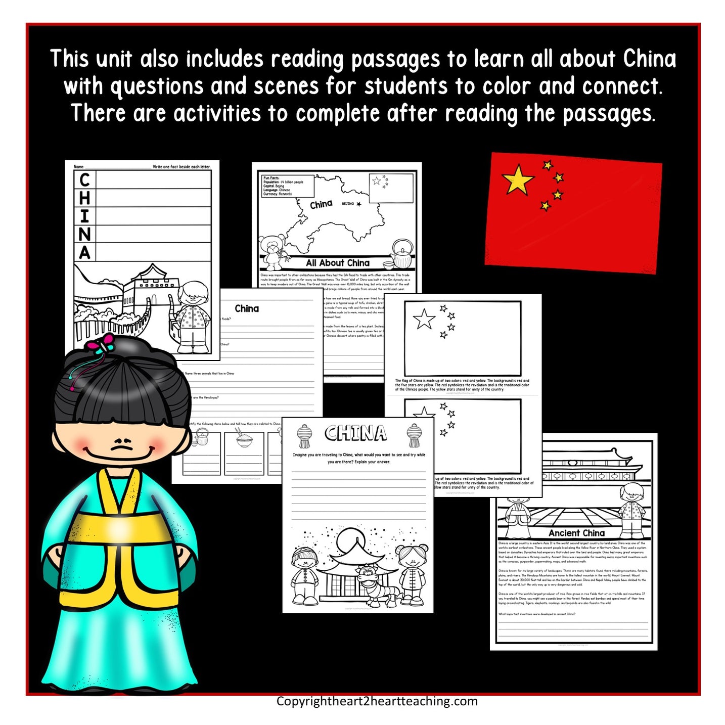 Chinese New Years Activities and Flip Book – Heart 2 Heart Teaching