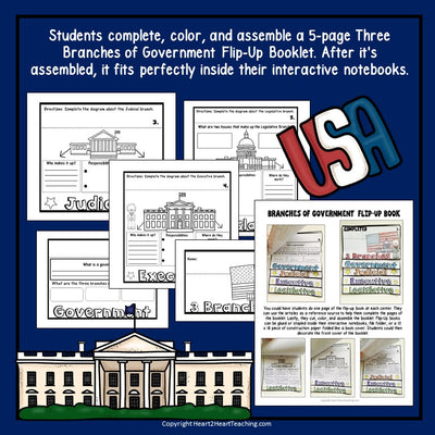 Three Branches of Government Activity Pack – Heart 2 Heart Teaching