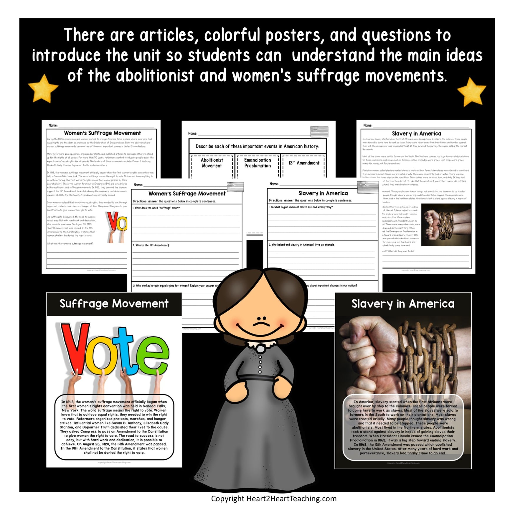 Abolitionist & Suffrage Movements – Heart 2 Heart Teaching