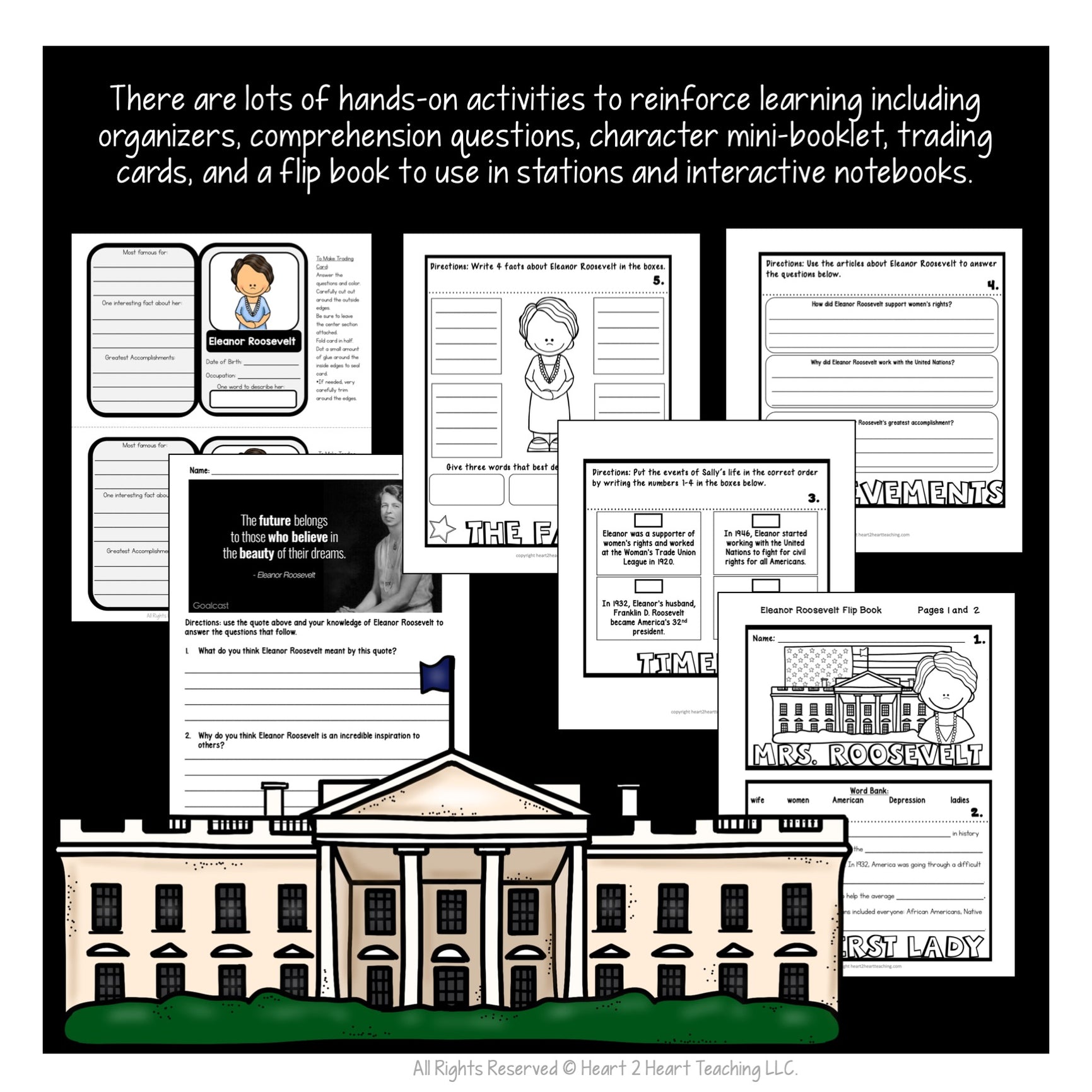 The Life Story of Eleanor Roosevelt Activity Pack – Heart 2 Heart Teaching