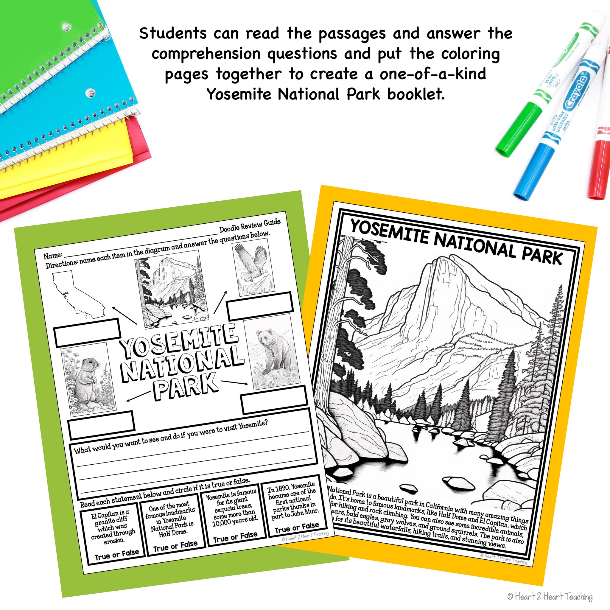 Yosemite National Park Coloring Pages – Heart 2 Heart Teaching