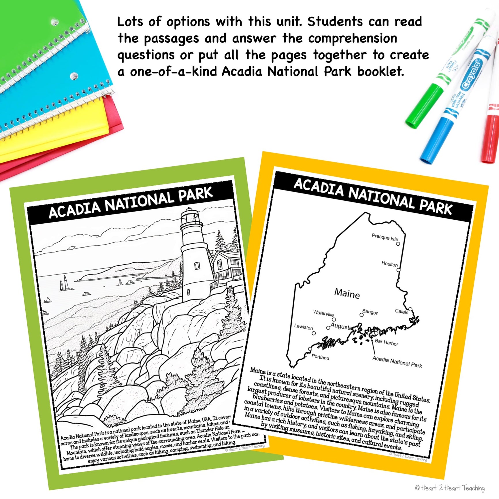 Acadia National Park Coloring Pages – Heart 2 Heart Teaching