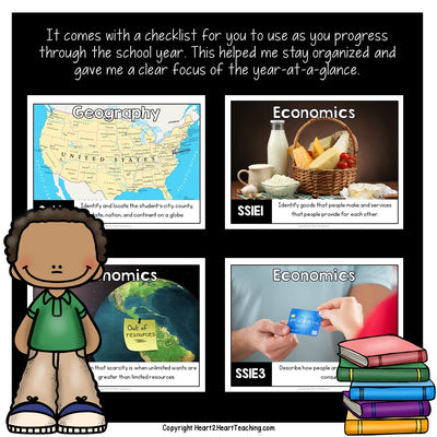 Georgia Standards of Excellence 1st Grade Social Studies Posters – Heart 2 Heart Teaching