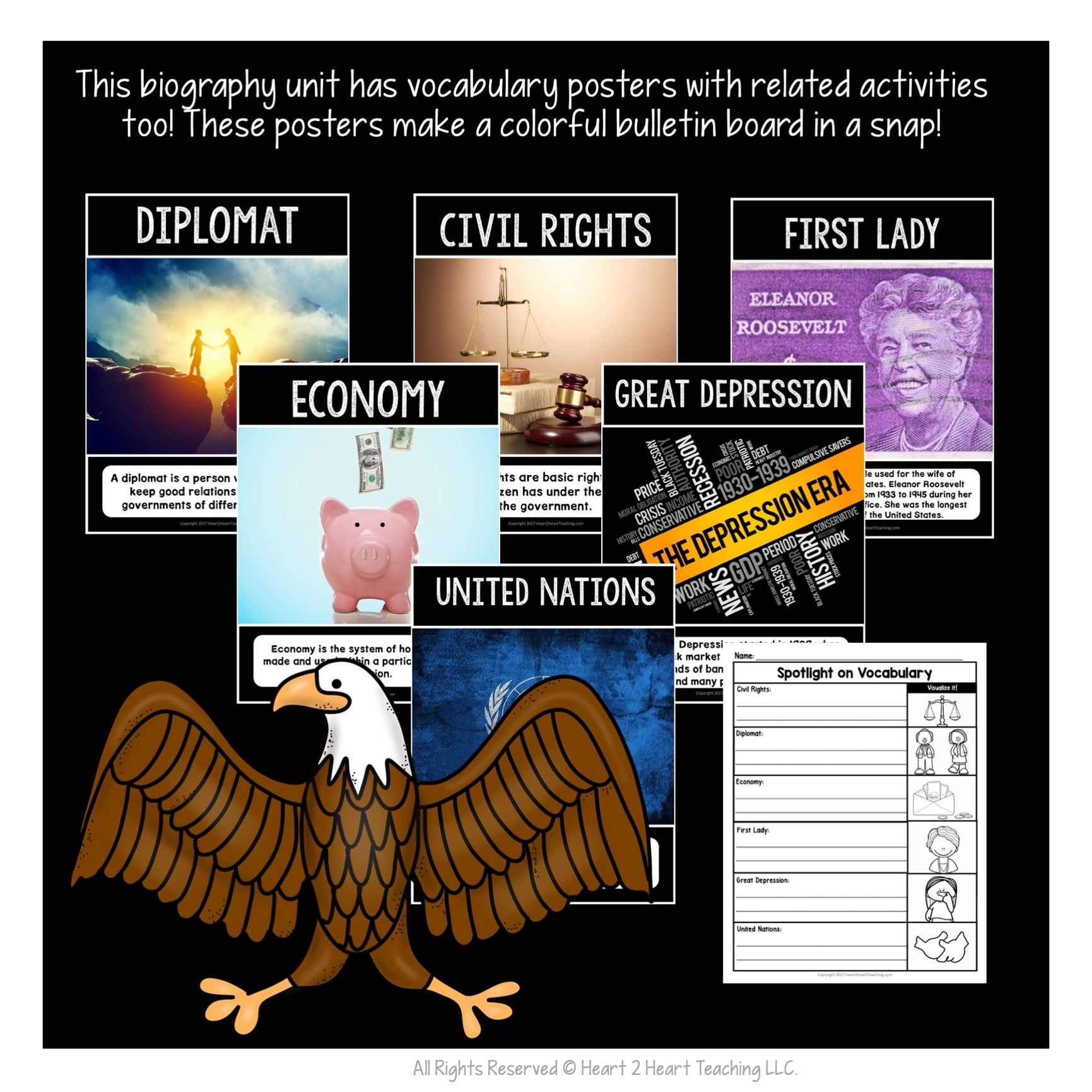 The Life Story of Eleanor Roosevelt Activity Pack – Heart 2 Heart Teaching