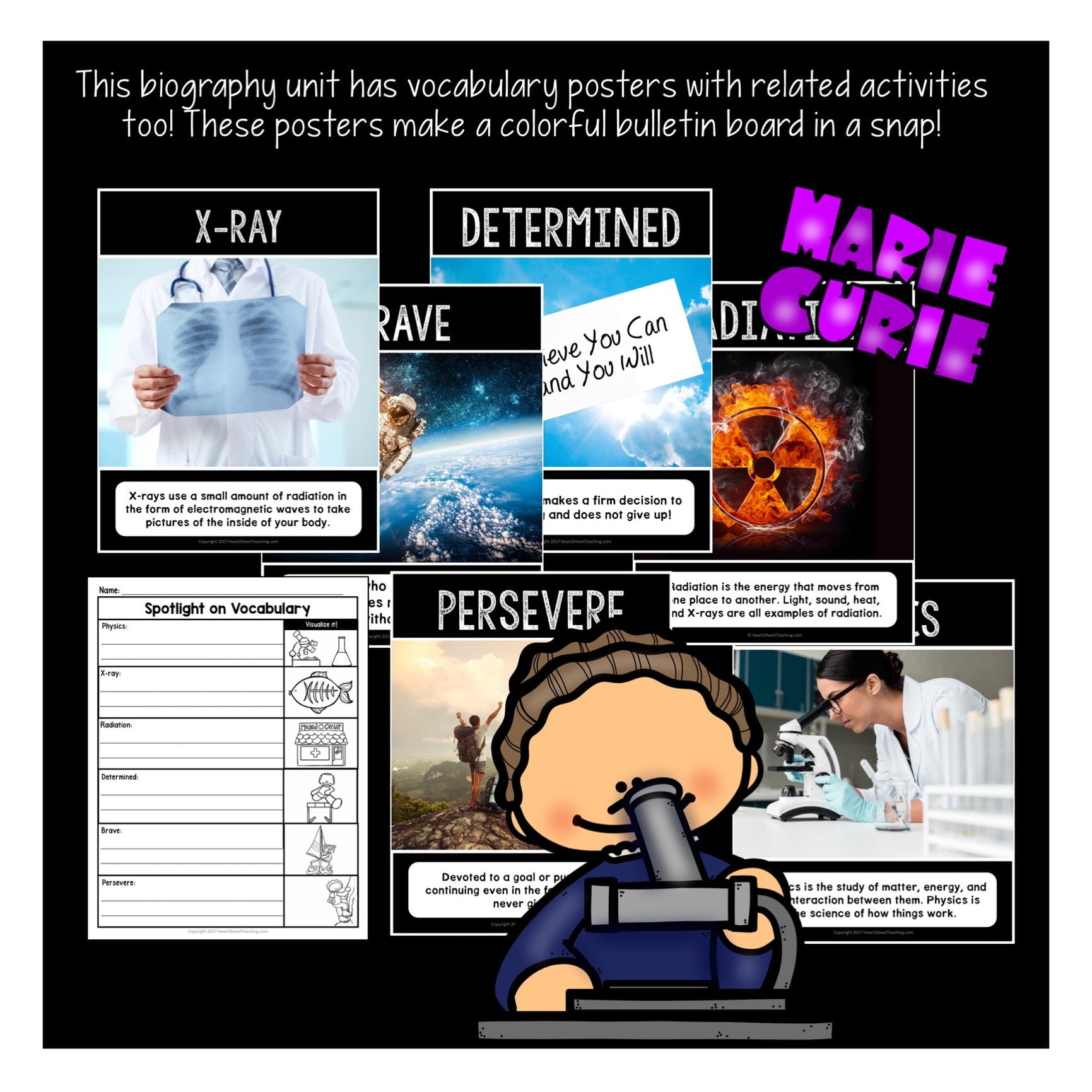 The Life Story of Marie Curie Activity Pack – Heart 2 Heart Teaching