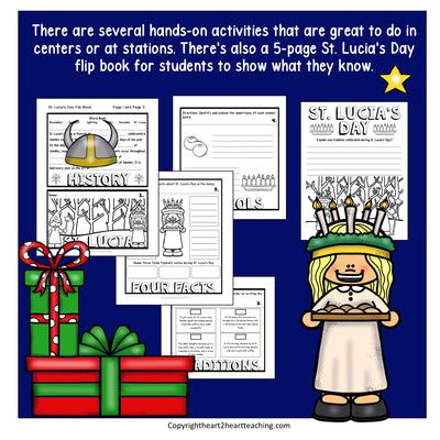 Christmas in Sweden: St. Lucia's Day Activities and Flip Book – Heart 2 ...