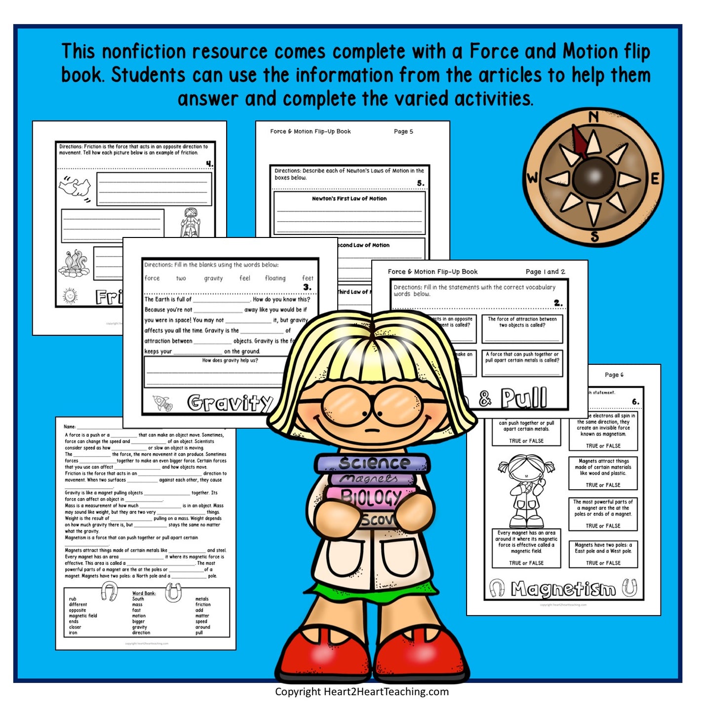 Force and Motion Activity Pack with Issac Newton & Elijah McCoy – Heart ...