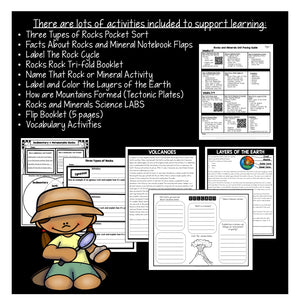 Rocks and Minerals Complete Unit – Heart 2 Heart Teaching