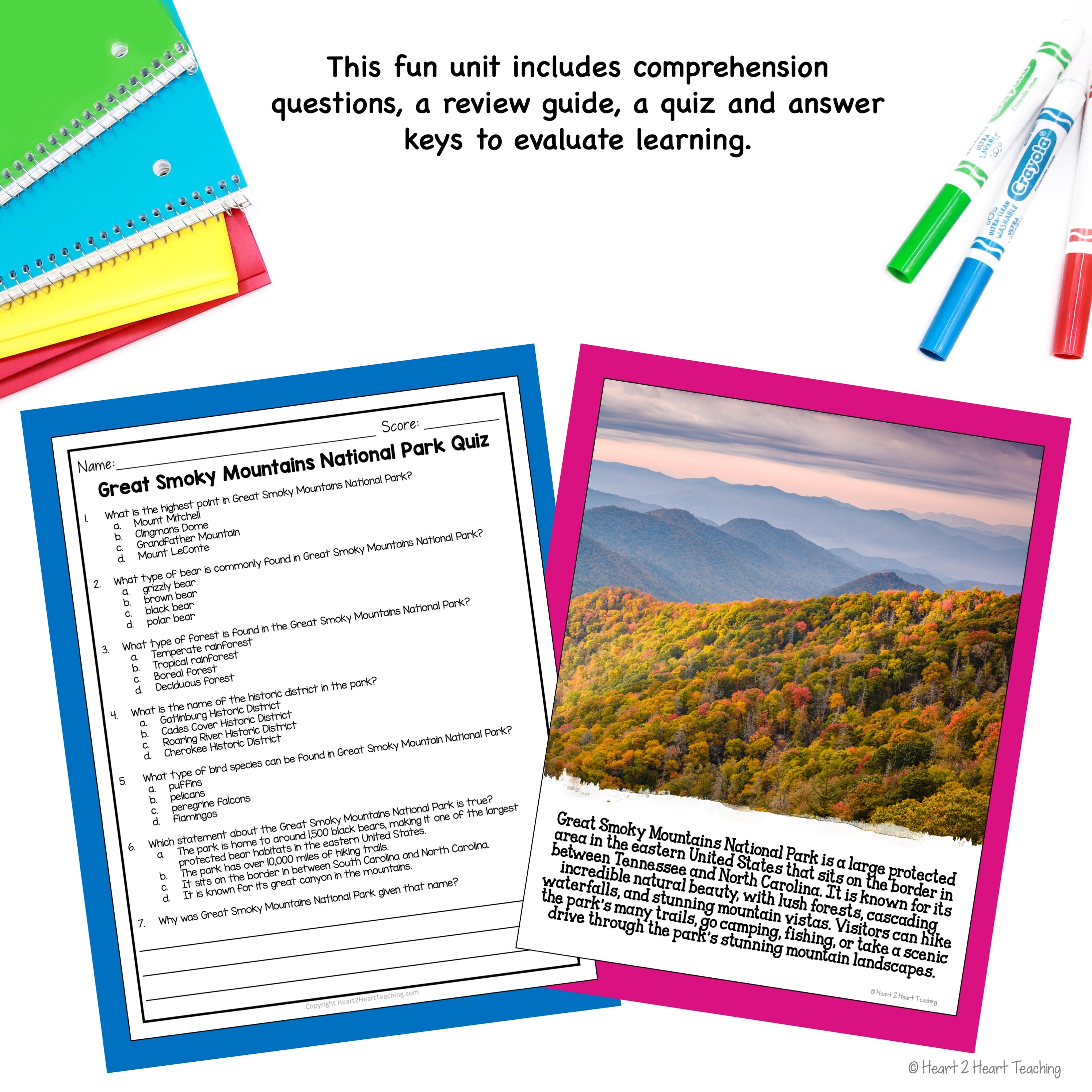 Great Smoky Mountains National Park Coloring Pages – Heart 2 Heart Teaching