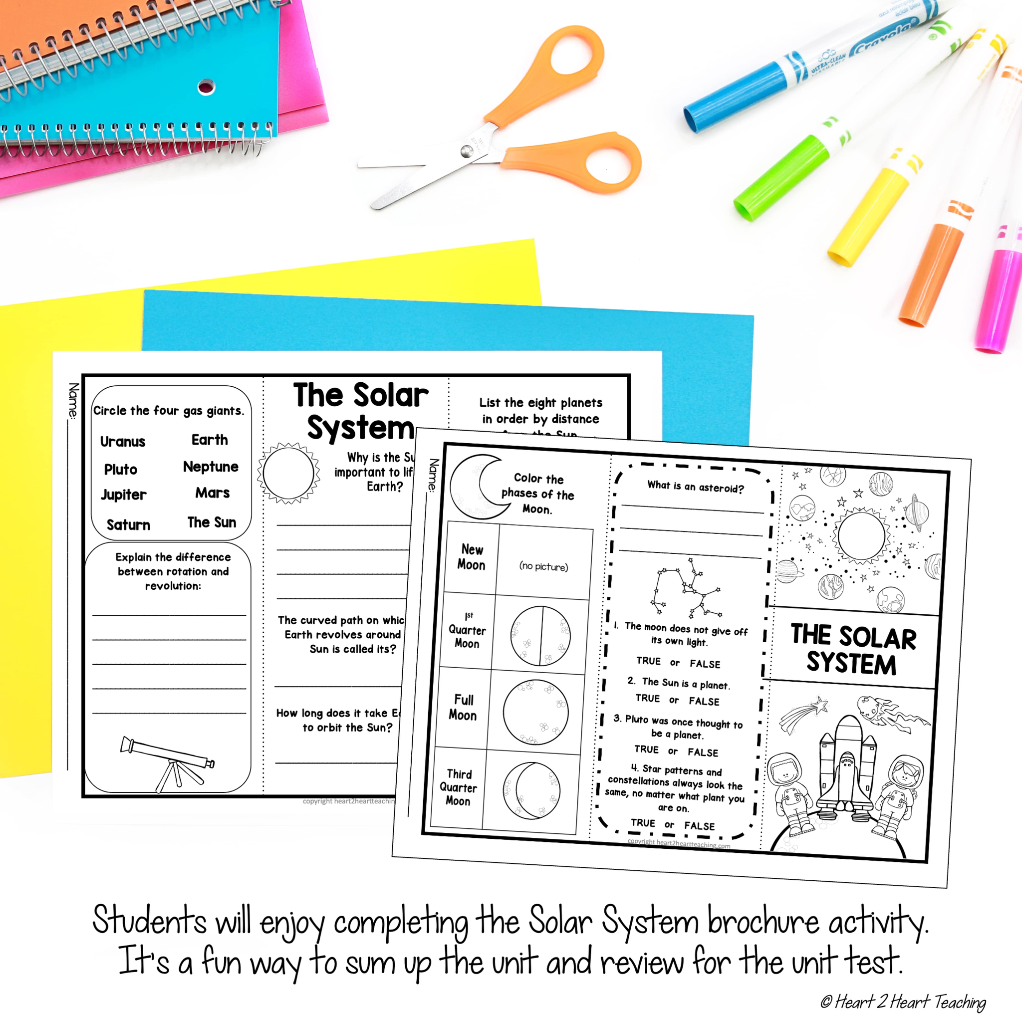 Let's Explore Our Solar System Activity Pack – Heart 2 Heart Teaching