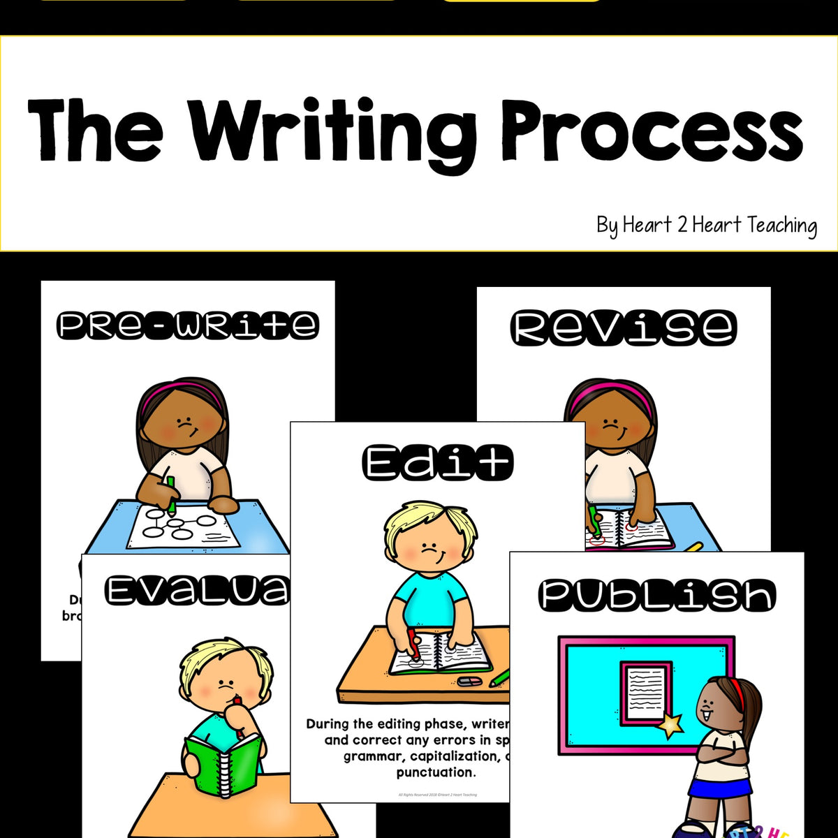 Writing Process Posters Freebie – Heart 2 Heart Teaching