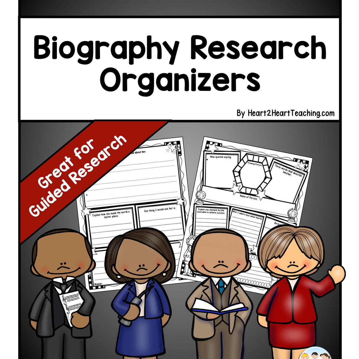 Biography Research Organizers Freebie – Heart 2 Heart Teaching
