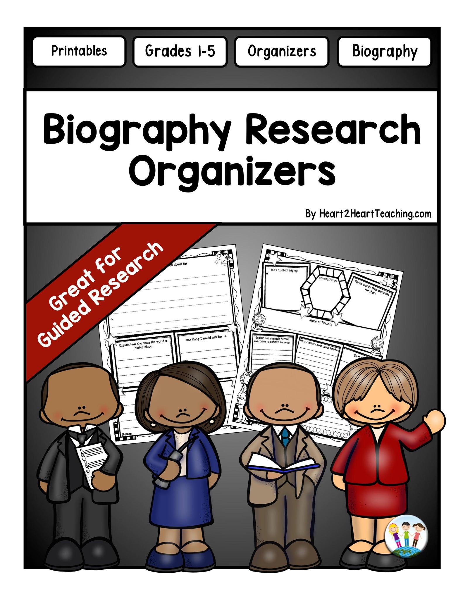 Biography Research Organizers Freebie – Heart 2 Heart Teaching