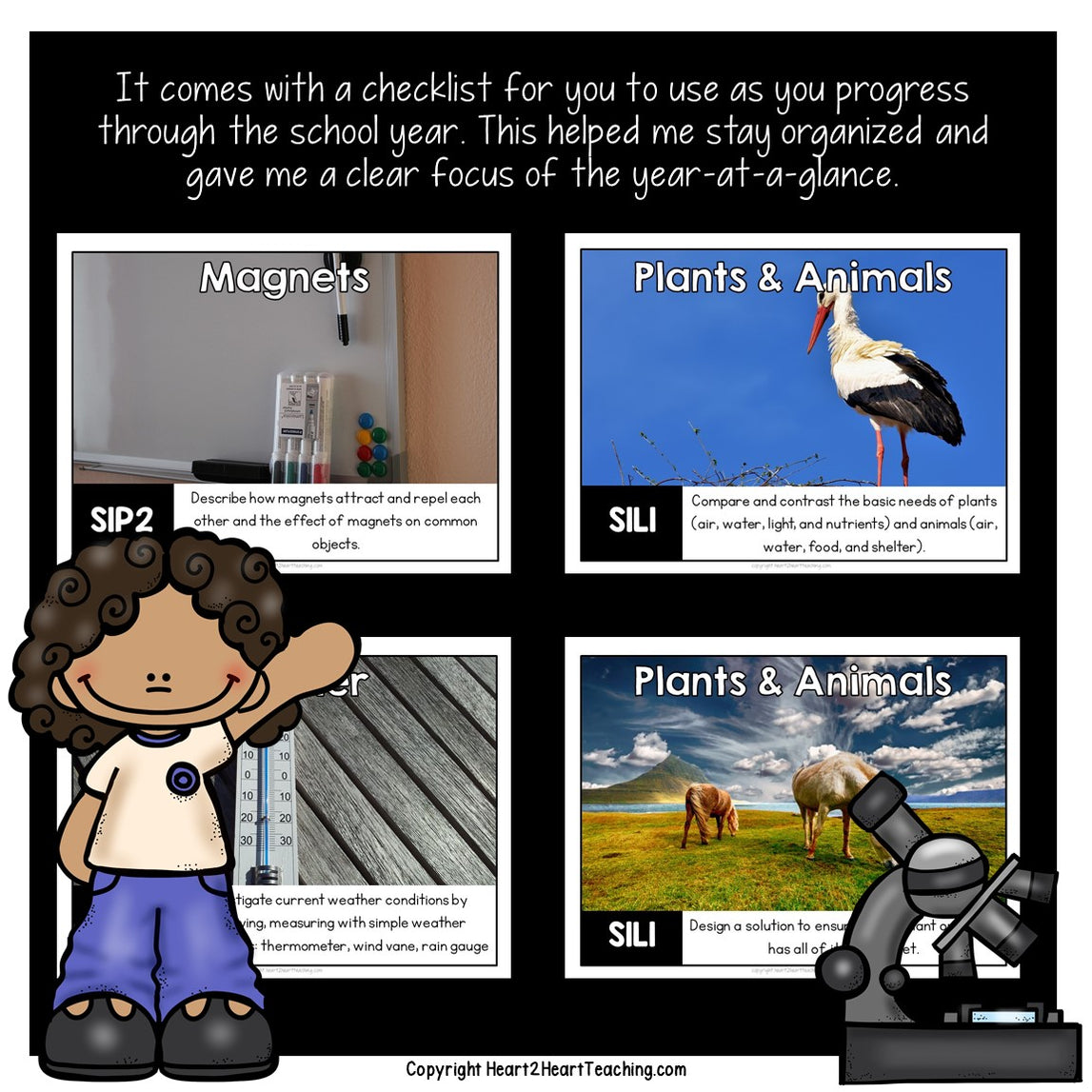 Georgia Standard of Excellence 1st Grade Science Posters – Heart 2 Heart Teaching